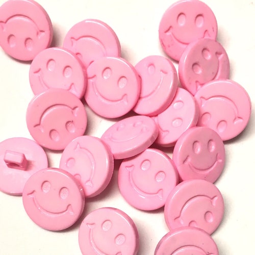 10 Blue Smiling Face Buttons Blue Novelty Buttons Blue Baby - Etsy