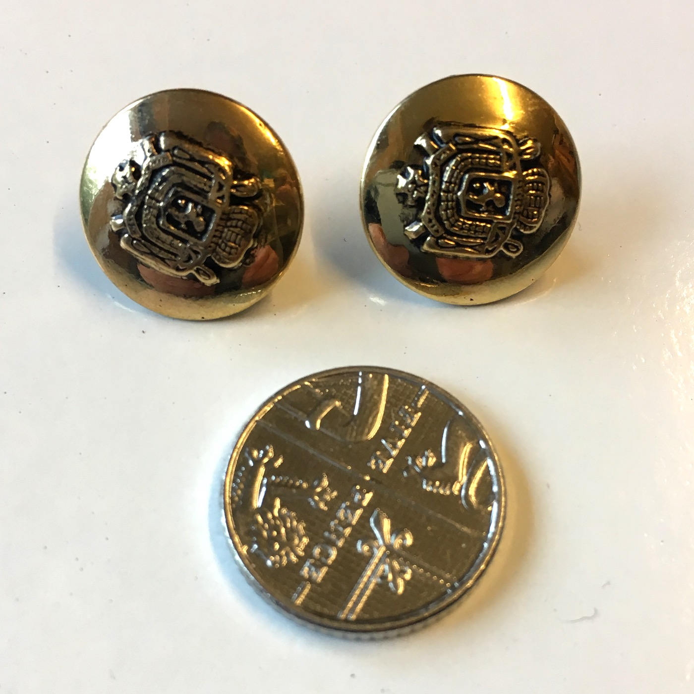 10 X Metallic Buttons Gold Plastic Buttons Round Buttons - Etsy UK