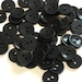 20, Black Buttons, 11mm Black Buttons, Black Dipped Buttons, Black ...