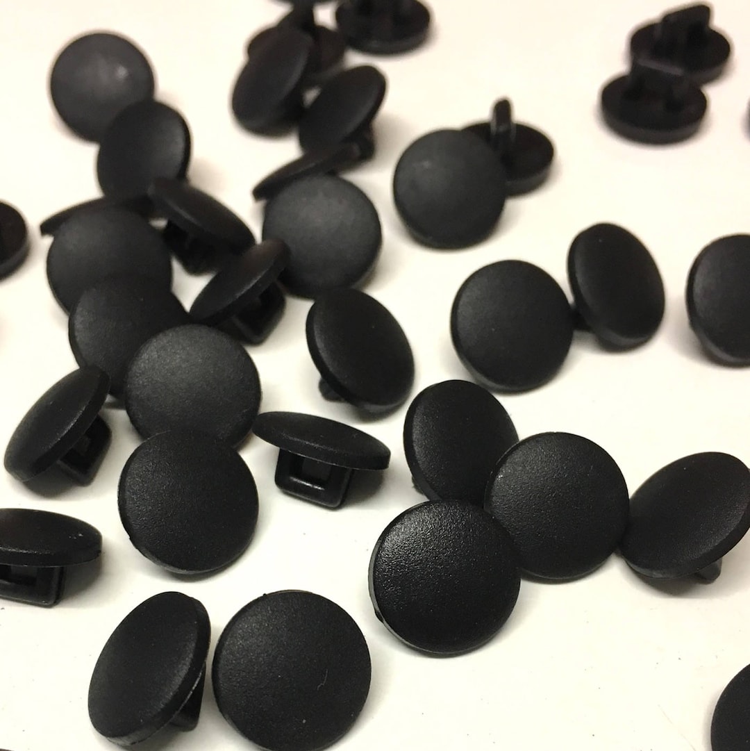 20, Black Buttons, Small Black Buttons, 11mm Buttons, Small Black ...