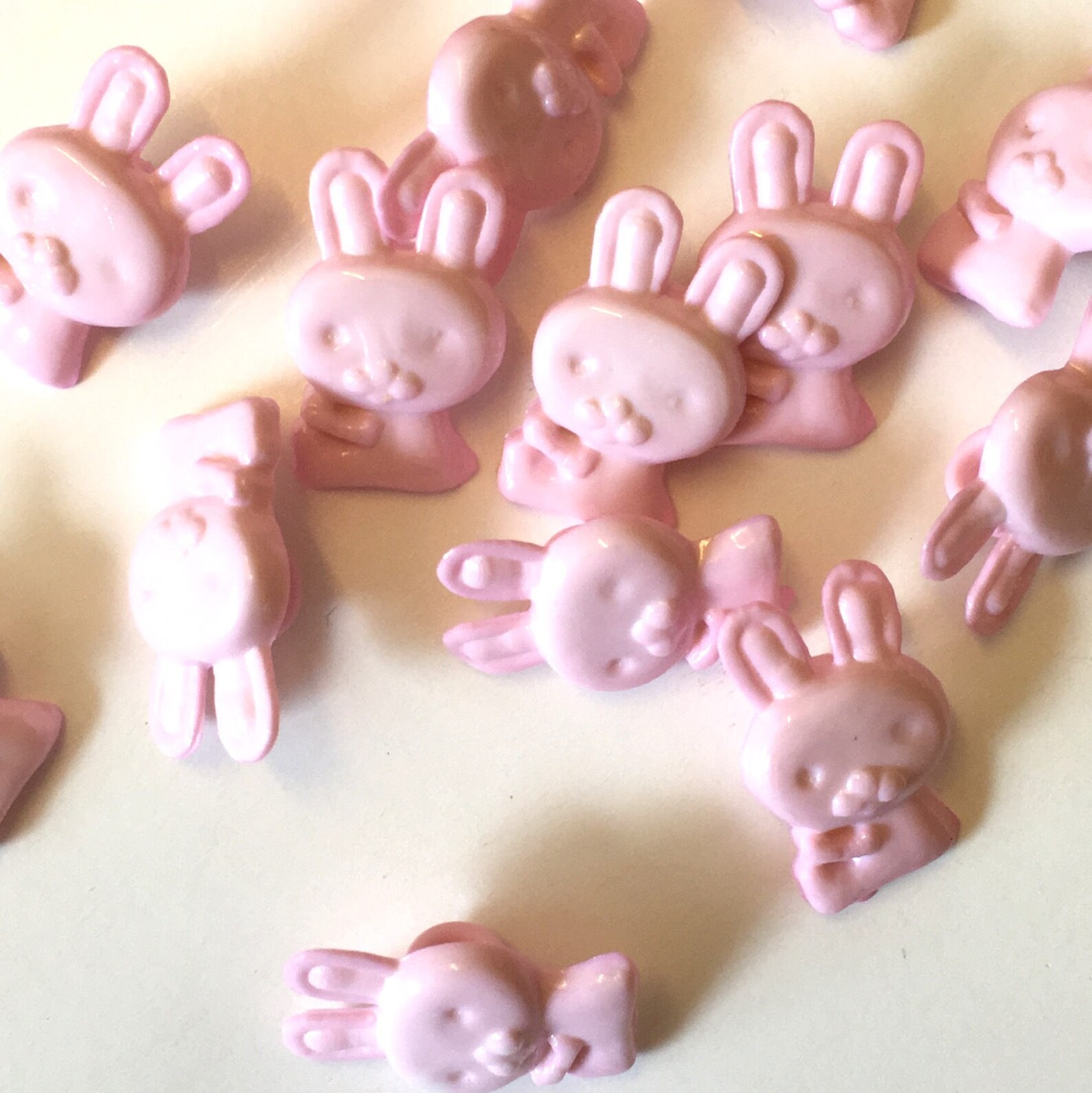 10 Pink Bunny Buttons Rabbit Buttons Baby Buttons Easter - Etsy