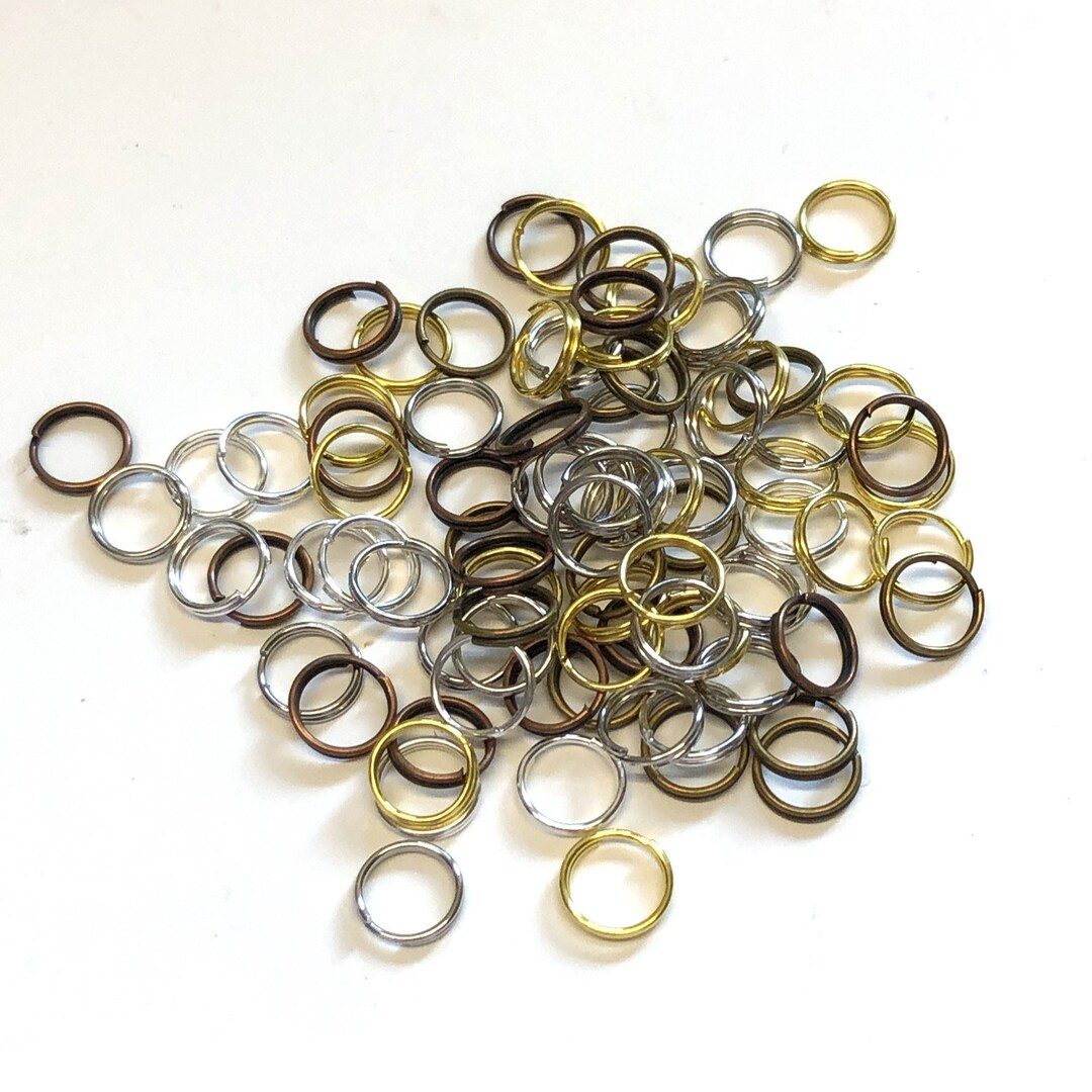 200 Assorted Metal Split Rings: Jewelry Making Supplies (7mm) - Etsy UK