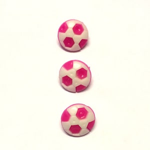 10, Football Buttons, Hot Pink Football Buttons, Pink Novelty Buttons ...