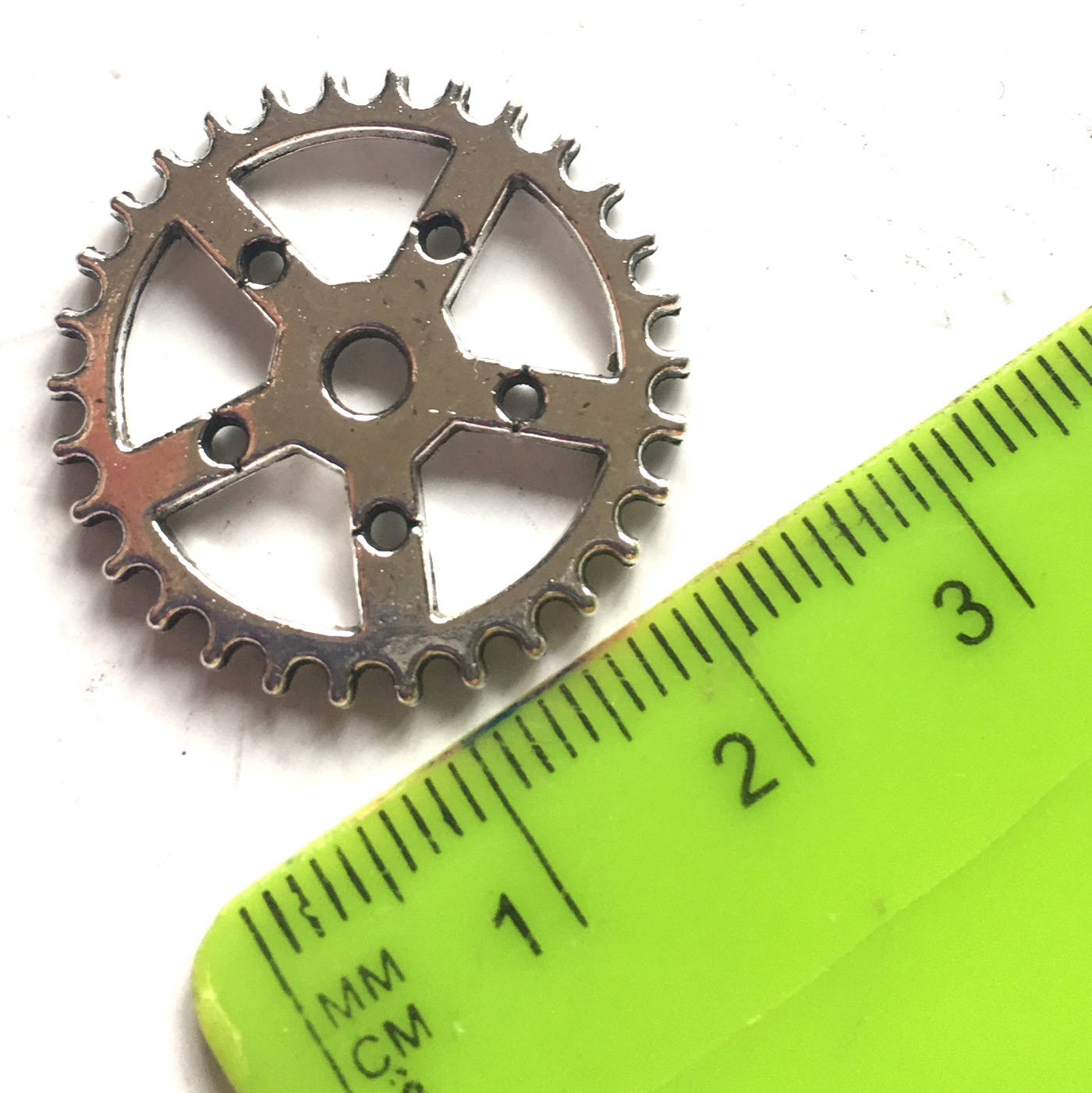 5 x large metal cog silver cog charms gear charms steampunk | Etsy