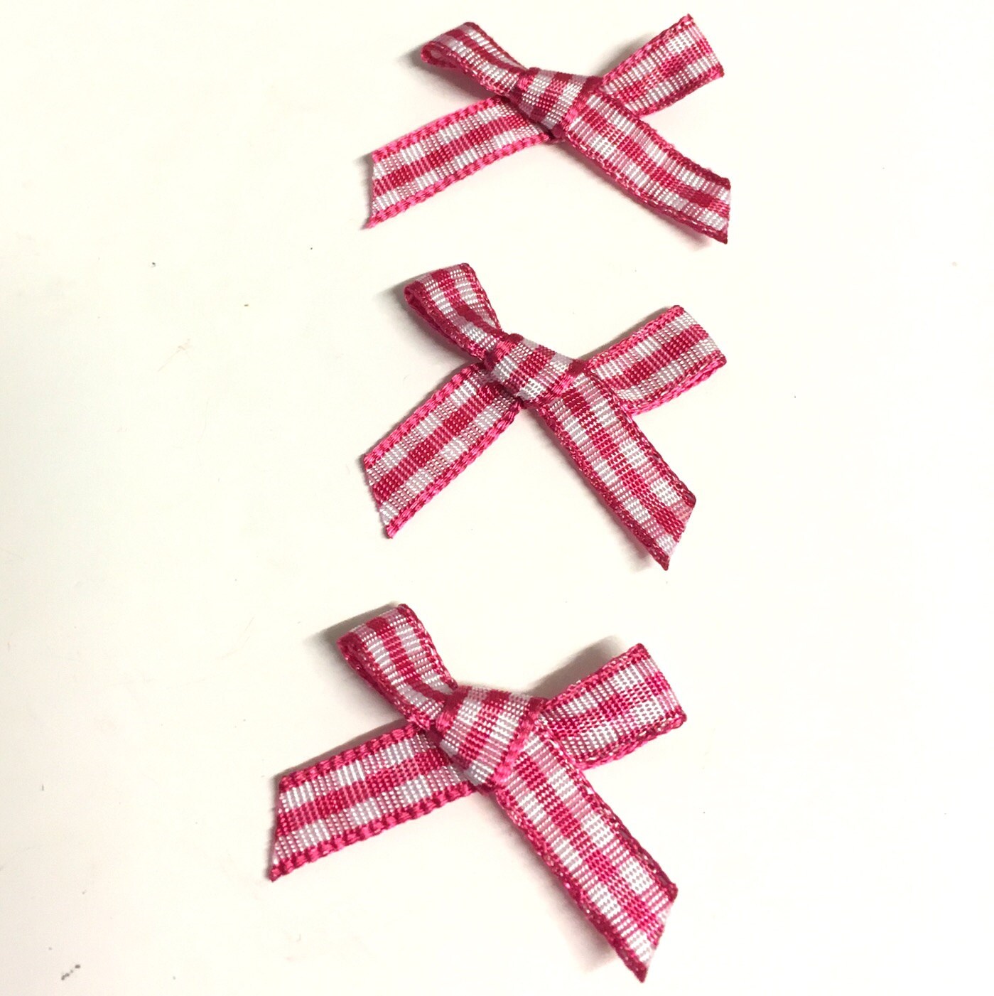 10 hot pink gingham bows hot pink check bows pink plaid | Etsy