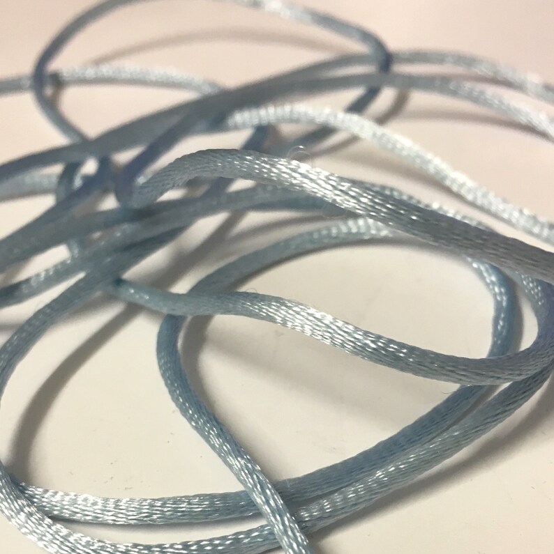 5M Light Blue Silky Rats Tail 2mm Rats Tail Blue Rats Tail | Etsy