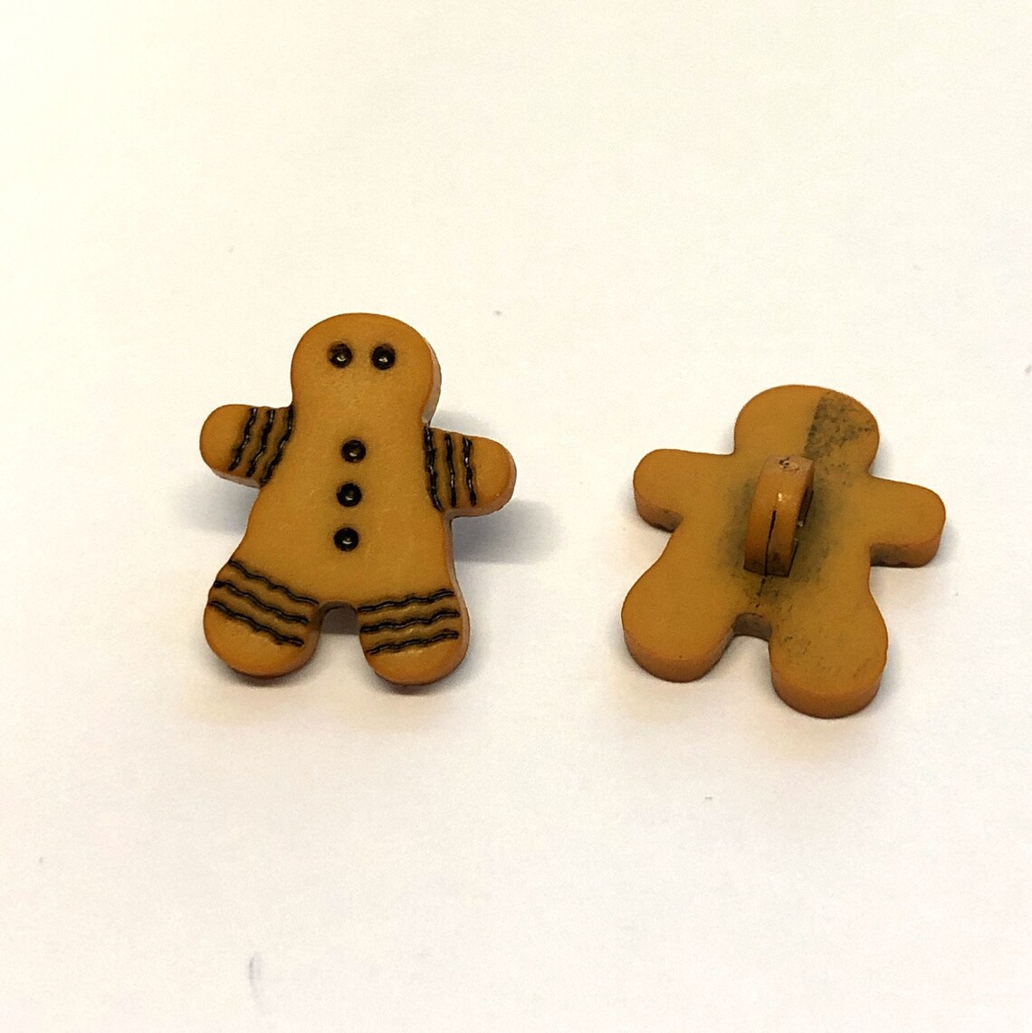 Gingerbread Man Buttons: Novelty Christmas Buttons (10pk, 17mm) - Etsy