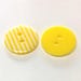 10 Yellow Stripe Buttons Yellow Stripy Buttons 15mm Yellow - Etsy