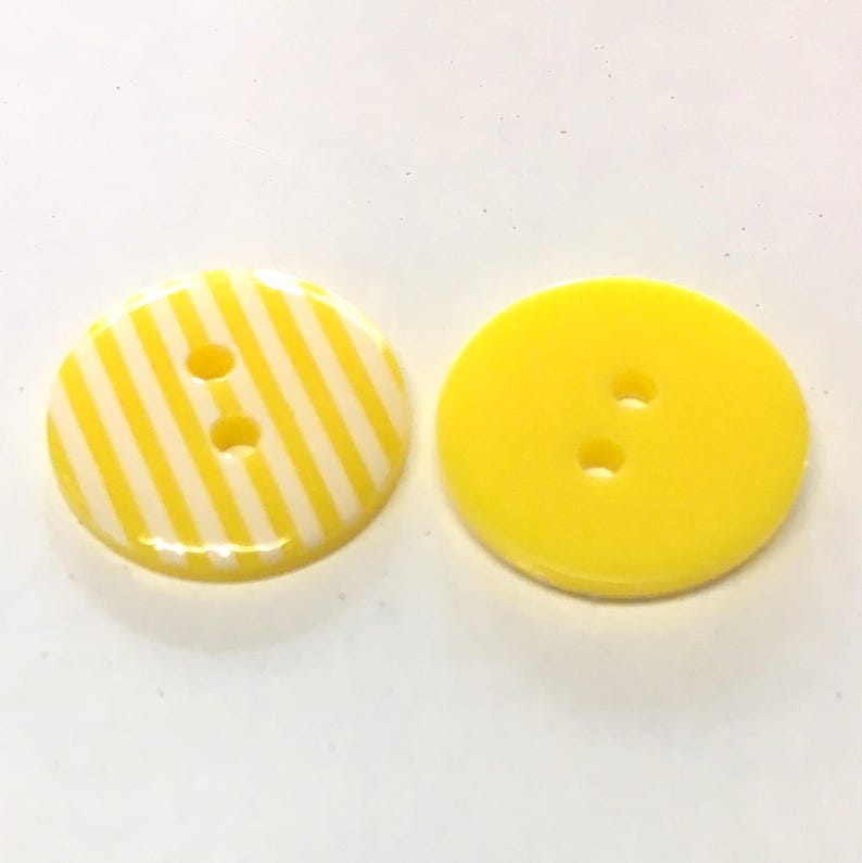 10 Yellow Stripe Buttons Yellow Stripy Buttons 15mm Yellow - Etsy UK