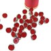10, Small 11mm 18L Silver Metallic and Red Resin Round Buttons With ...