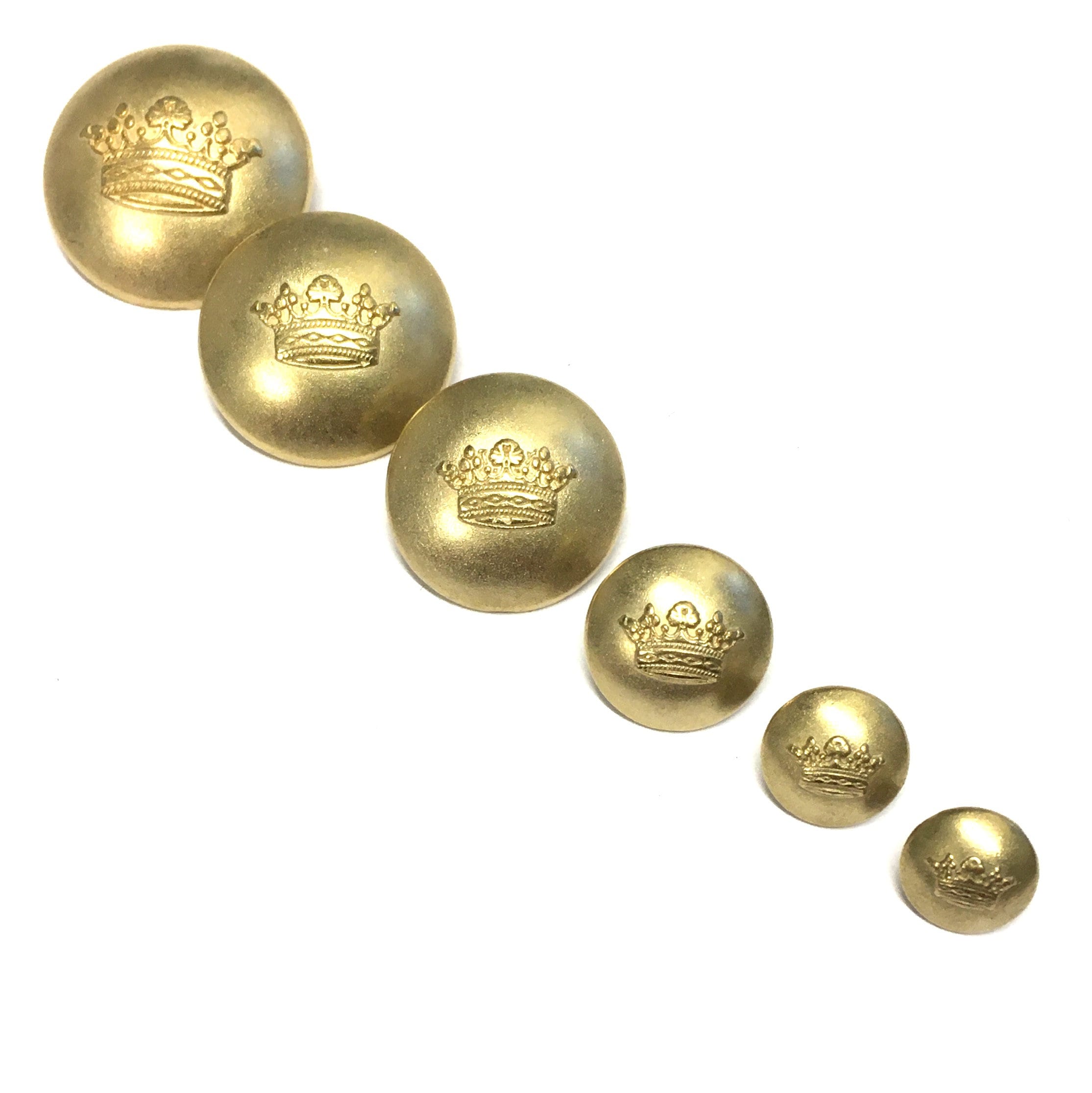 6 X Domed Gold Metal Suit Buttons Crown Buttons Metal Coat | Etsy
