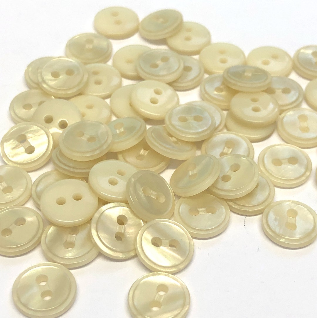 10, Ivory/cream Buttons, Small Ivory Buttons, 11mm Buttons, Small ...