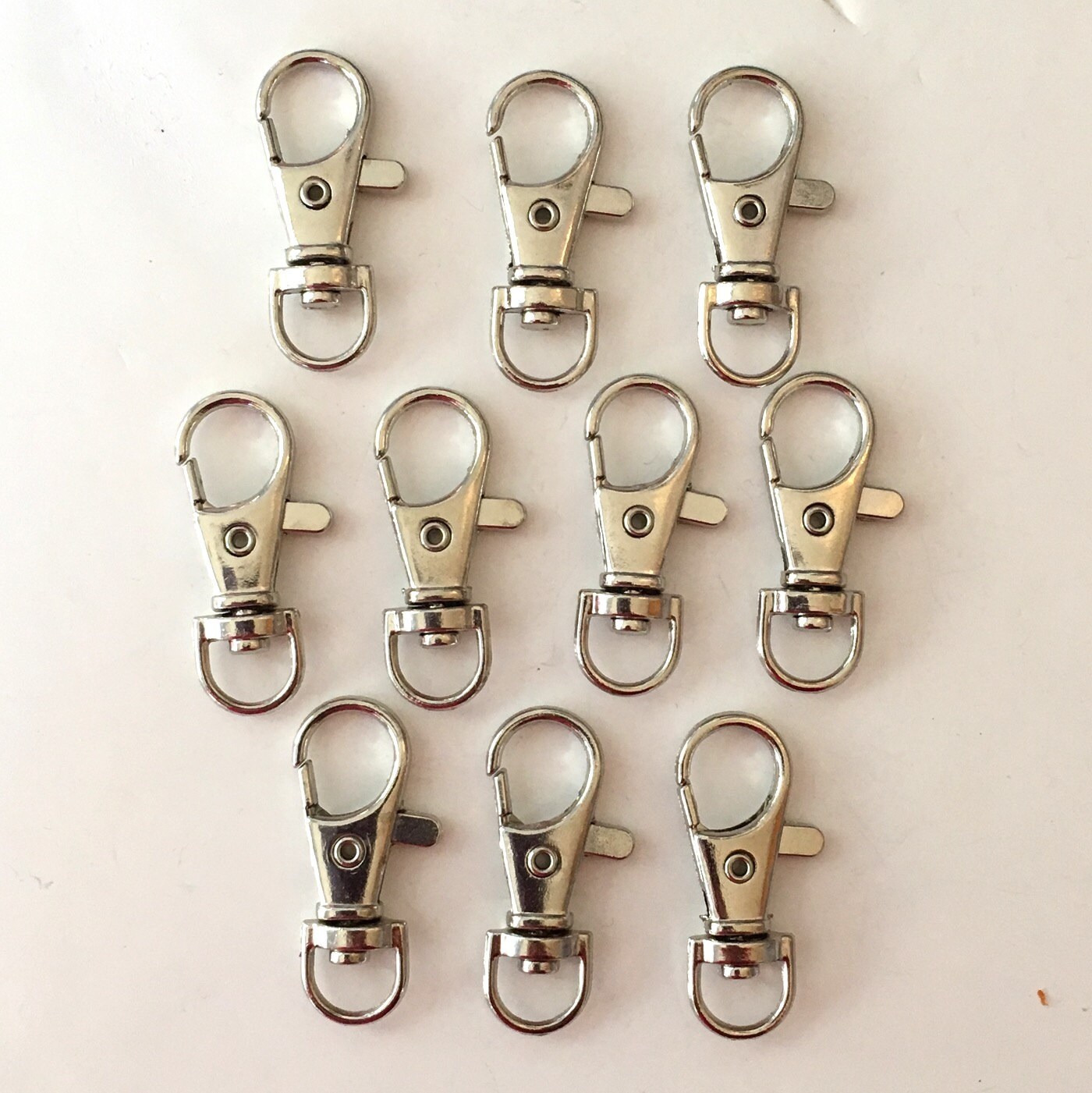 10 Silver Metal Swivel Clips Silver Lobster Clips Silver - Etsy UK
