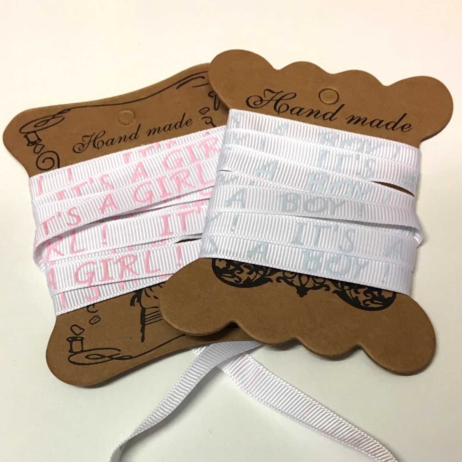 5M White Baby Print Ribbon Baby Ribbon 10mm Ribbon White | Etsy