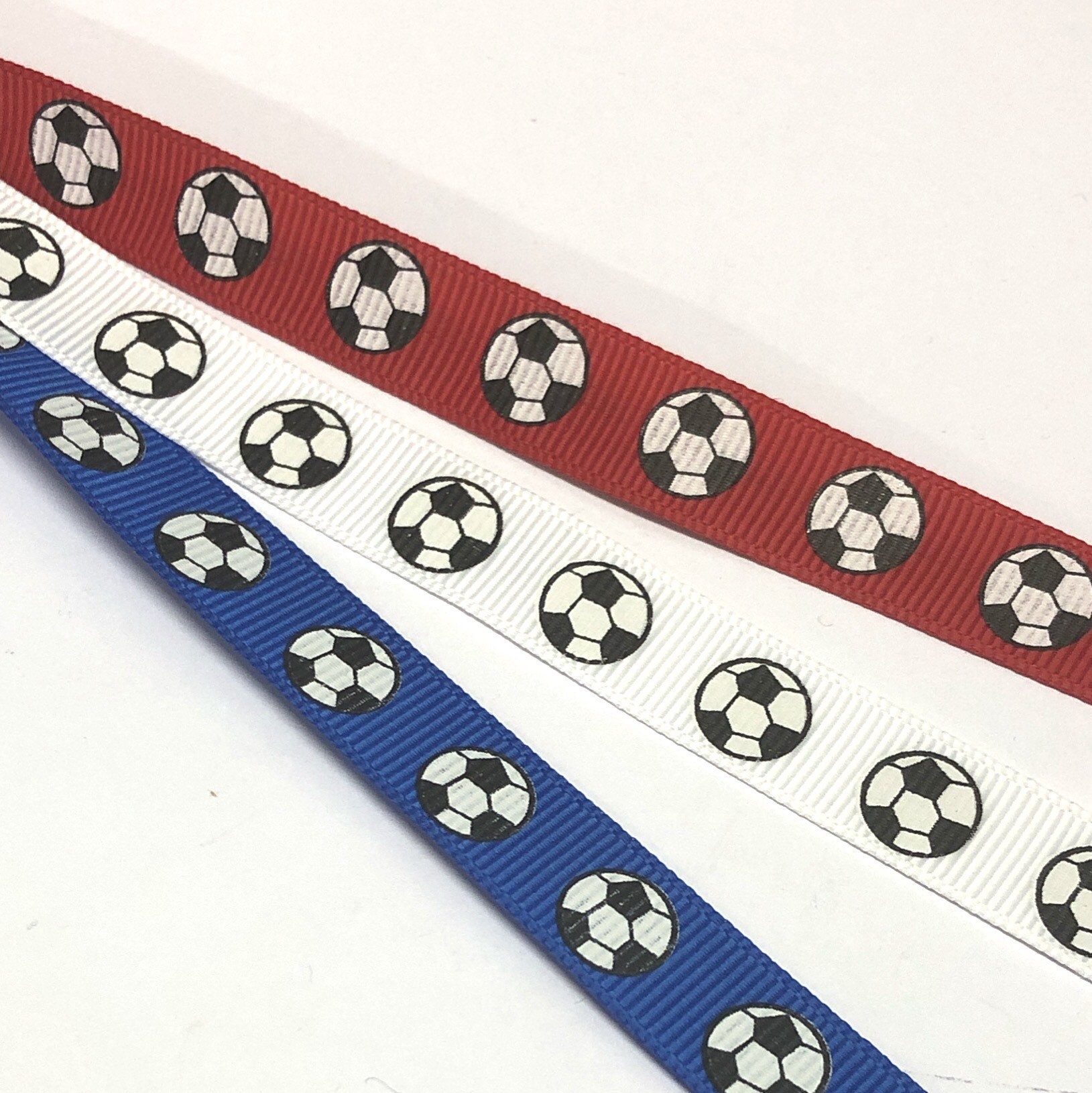5M Football Ribbon Football Ribbon 12mm Grosgrain Ribbon - Etsy UK