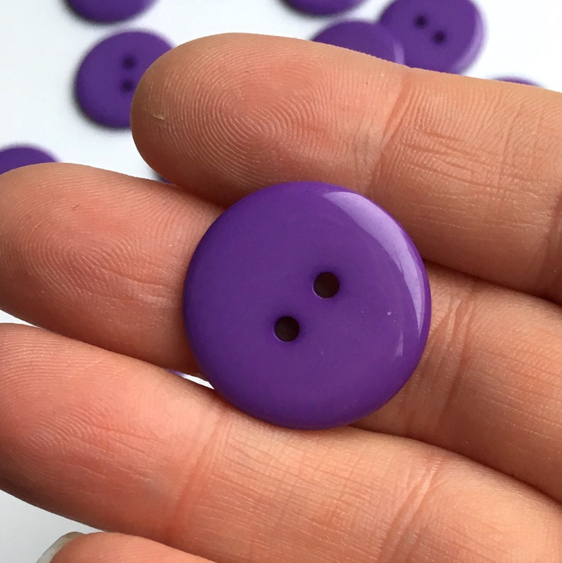 10 Purple Buttons Purple Resin Buttons 23mm Purple Buttons - Etsy