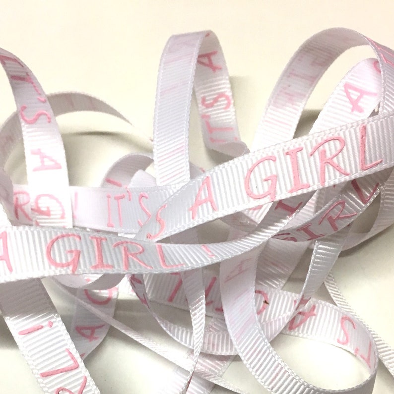 5M White Baby Print Ribbon Baby Ribbon 10mm Ribbon White | Etsy