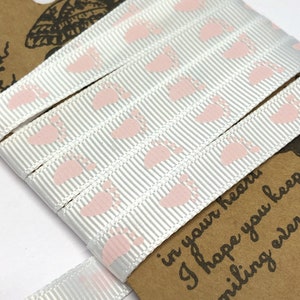 5M, White Baby Ribbon, Pink Baby Feet Ribbon, Blue Baby Feet Ribbon ...