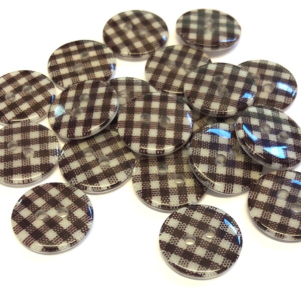Plaid Buttons - Etsy