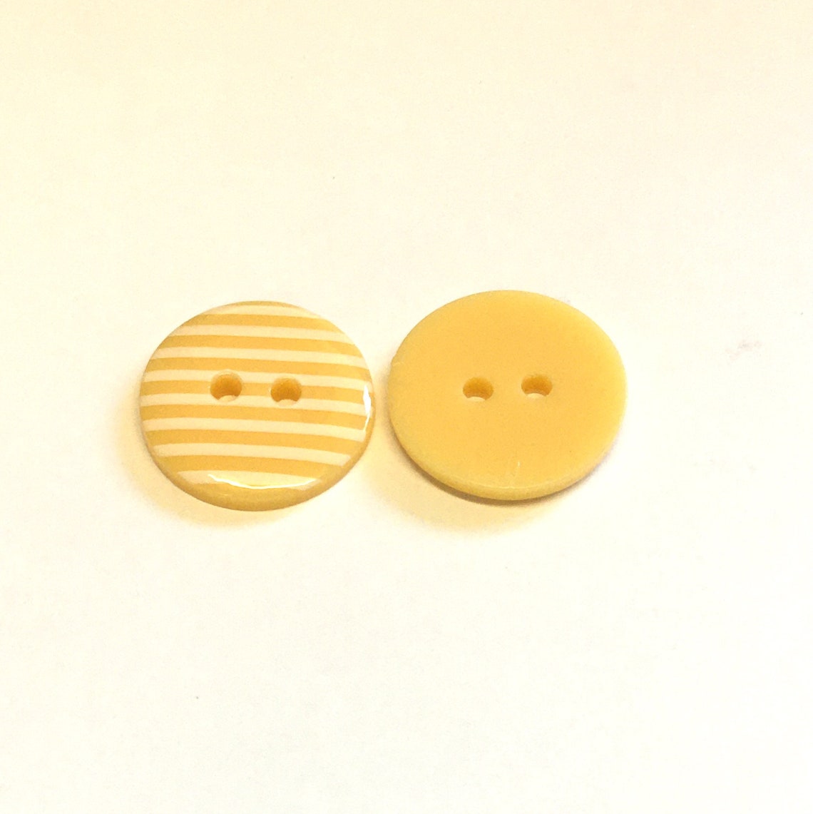 10 pastel yellow stripe buttons buttermilk stripy buttons | Etsy