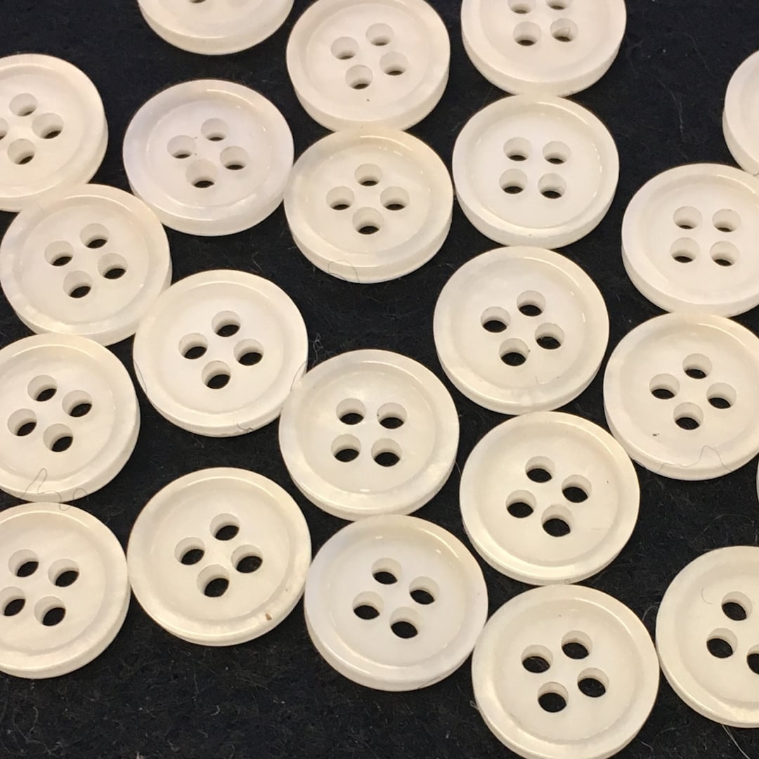 10, Ivory Buttons, Small Ivory Buttons, 11mm Buttons, Small Buttons ...