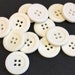 10 or 20 Resin Based Buttons With 4 Holes, 20mm Cream Buttons, Cream ...