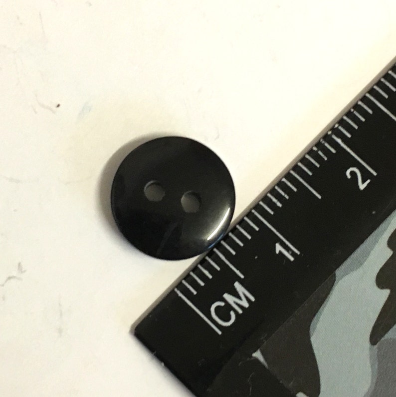 20 black buttons 11mm black buttons black shiny buttons | Etsy