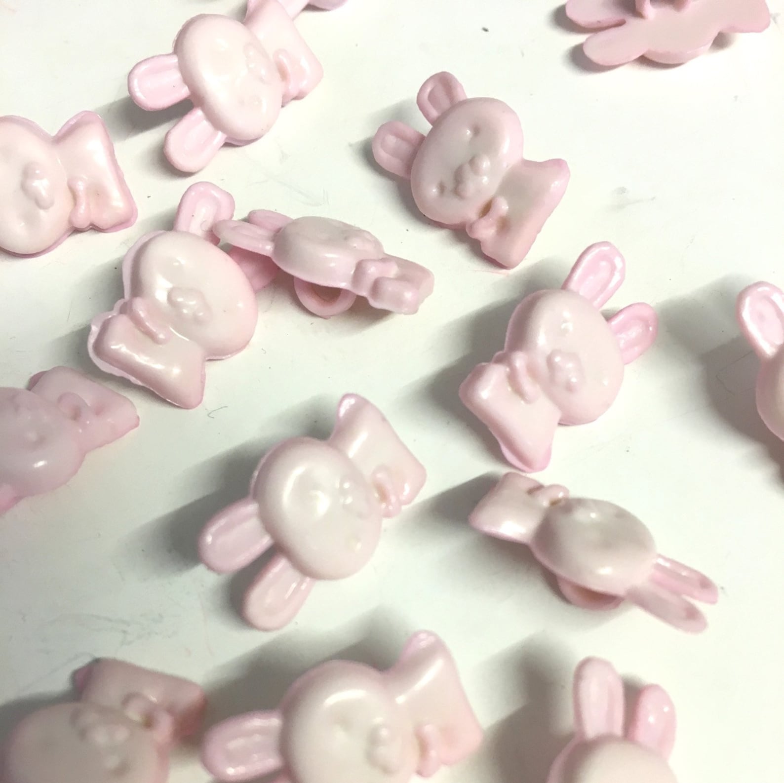 10 Pink Bunny Buttons Rabbit Buttons Baby Buttons Easter - Etsy