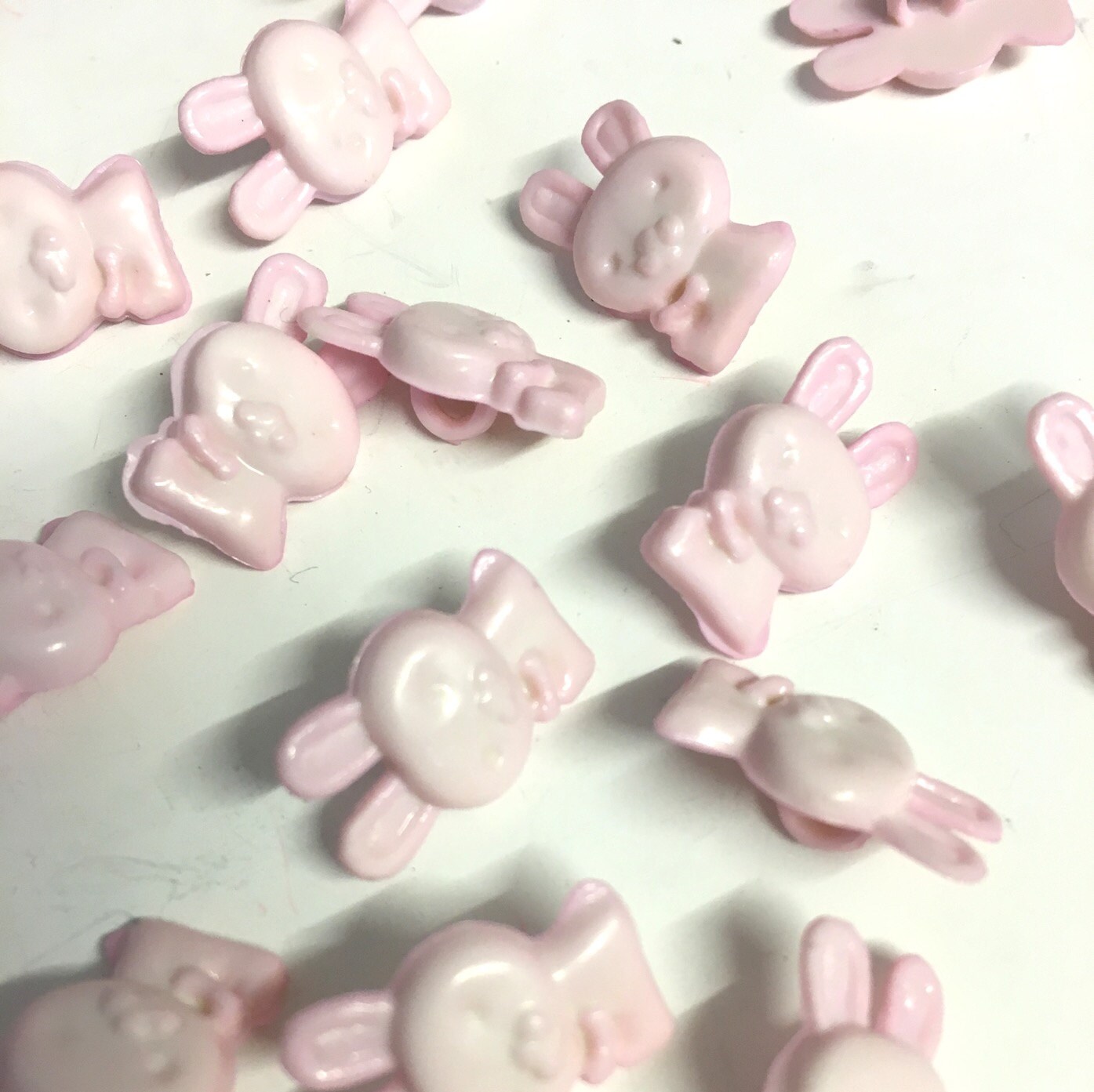 10 Pink Bunny Buttons Rabbit Buttons Baby Buttons Easter - Etsy