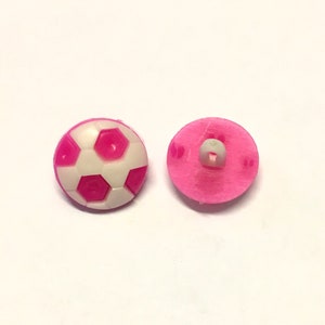 10, Football Buttons, Hot Pink Football Buttons, Pink Novelty Buttons ...