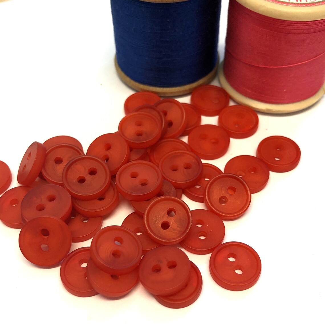 10pcs 11mm Marbled Red Buttons: Italian Resin - Etsy