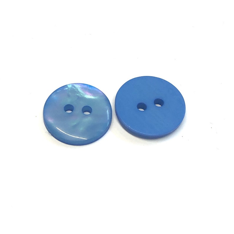 Opalescent Blue Buttons, 15mm Pearl Effect, Pack of 10 - Etsy