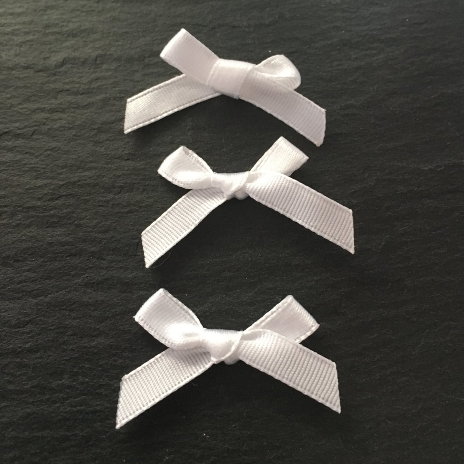 20 satin ribbon bows white ribbon bows white satin bows | Etsy