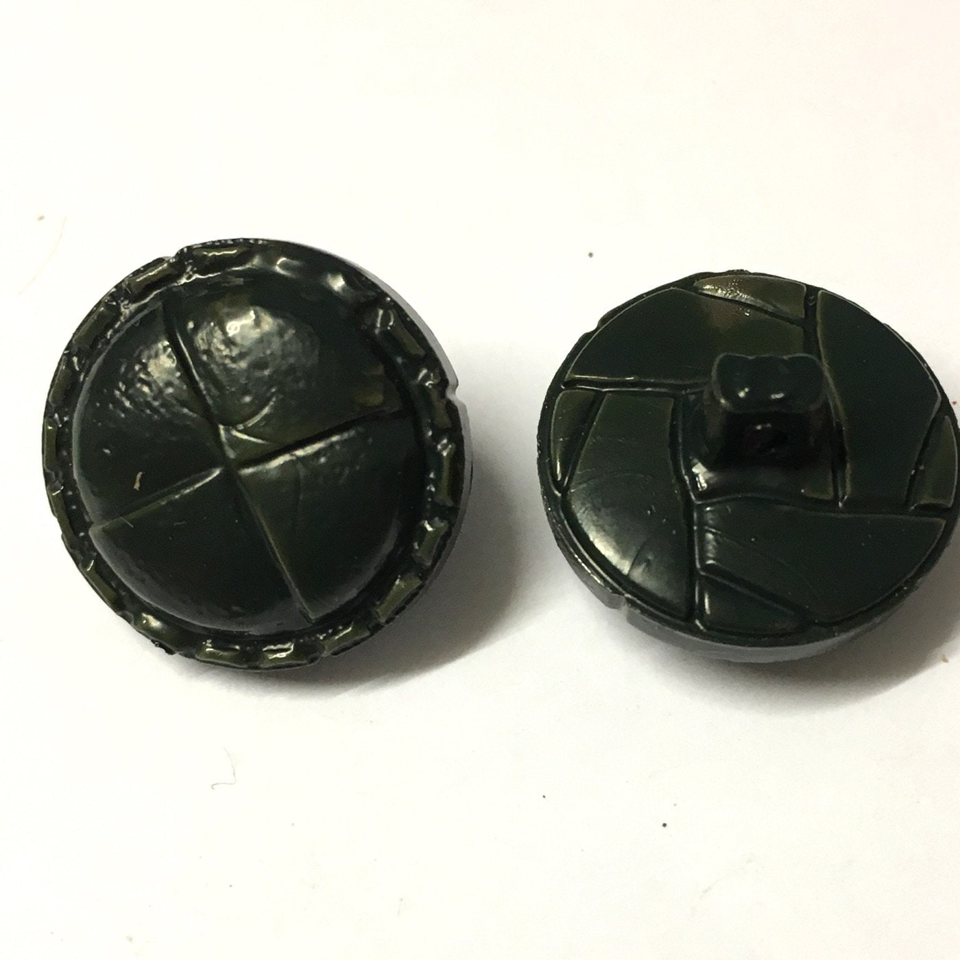 10 Tweed Effect Buttons 19mm Dark Green Buttons Green | Etsy
