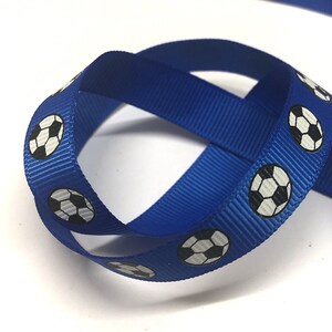 5M Football Ribbon, Football Ribbon, 12mm Grosgrain Ribbon, Blue, Red ...