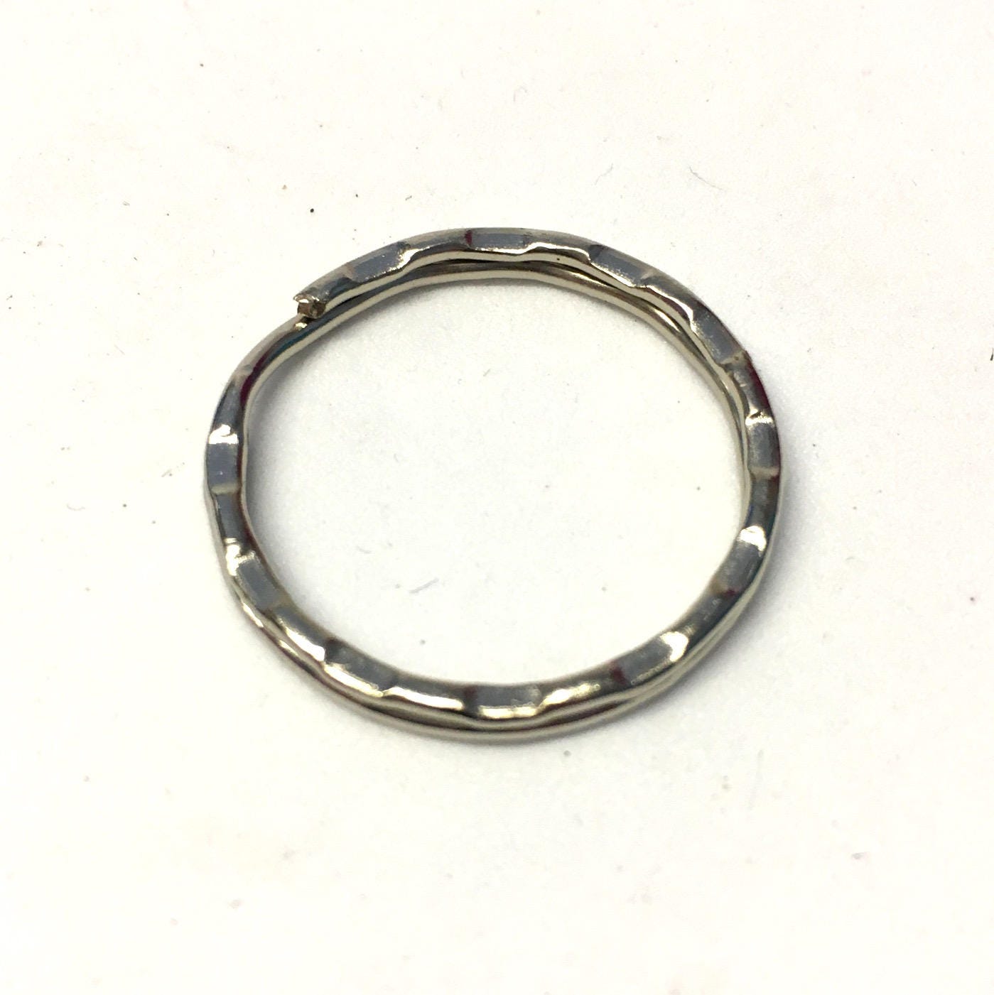 50 1 inch silver metal keyrings silver split rings double | Etsy