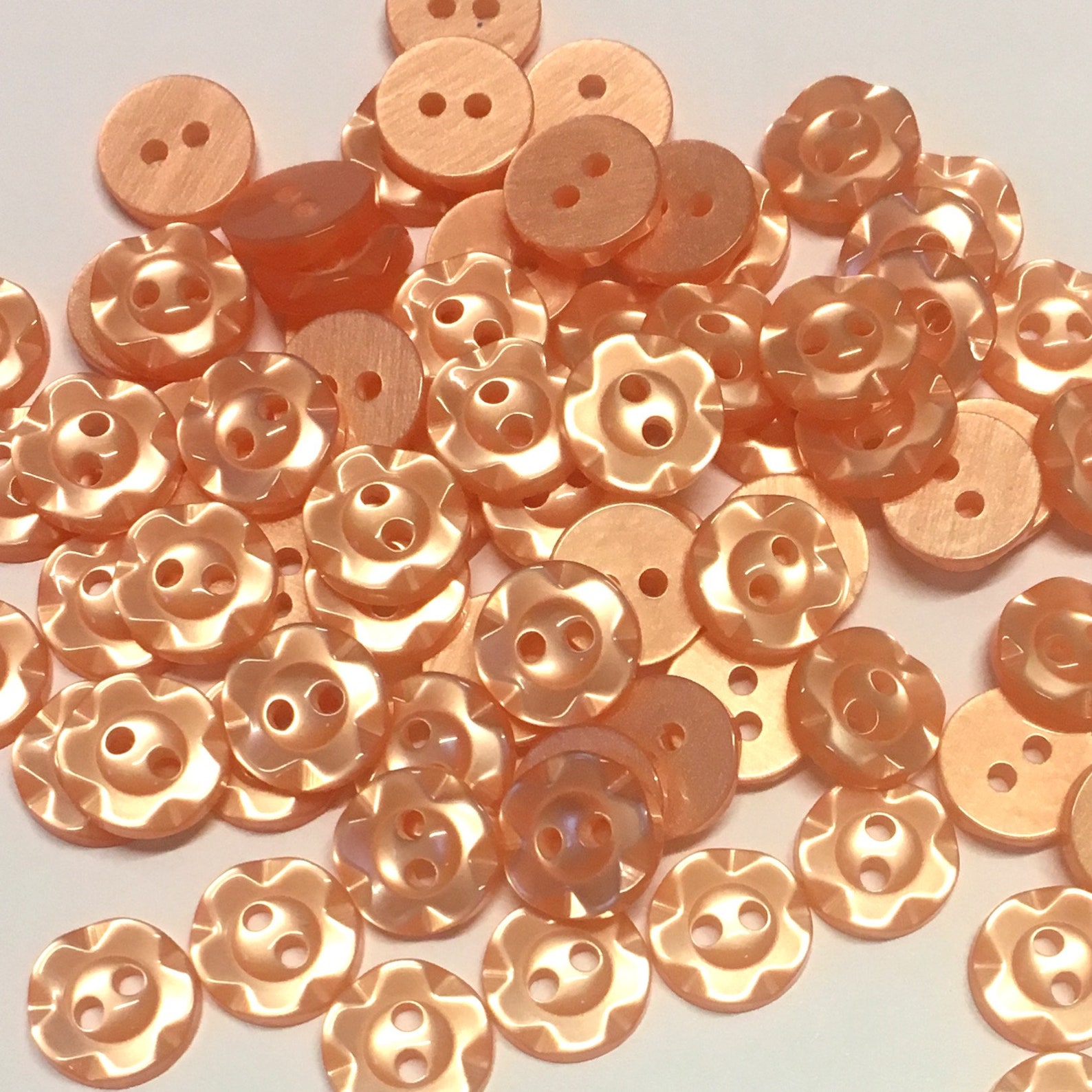 20 Peach Wheel Buttons Peach Baby Buttons Peach Resin - Etsy UK