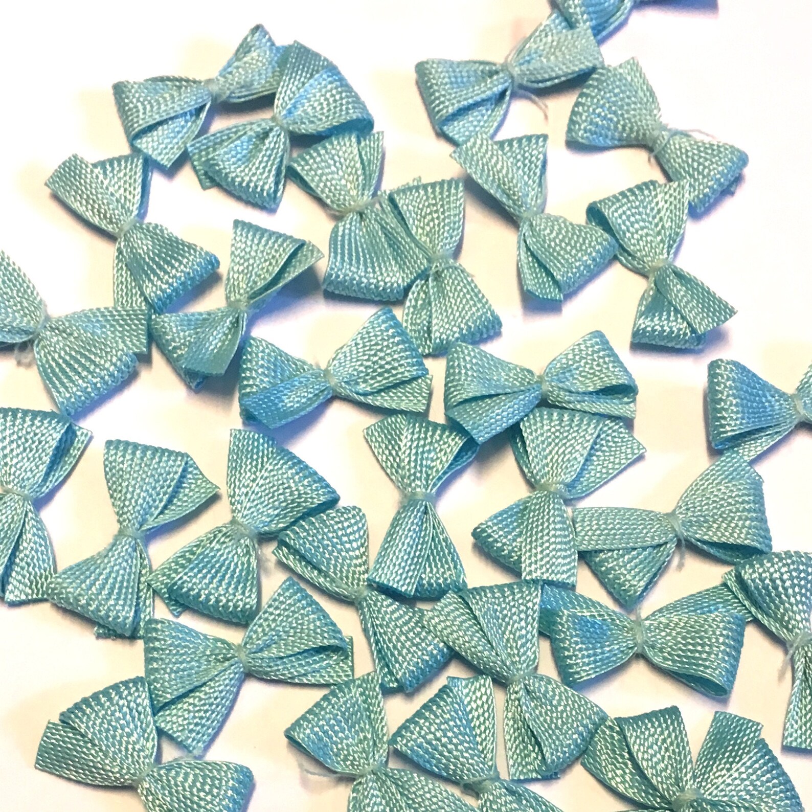 20 Light Blue Ribbon Bows Pale Blue Ribbon Bows Blue Bows | Etsy