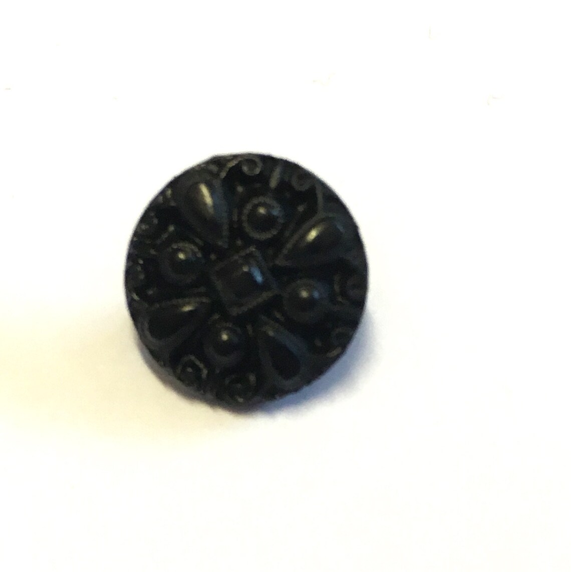 20 Fancy Etched Black Buttons 13mm Black Buttons Black | Etsy