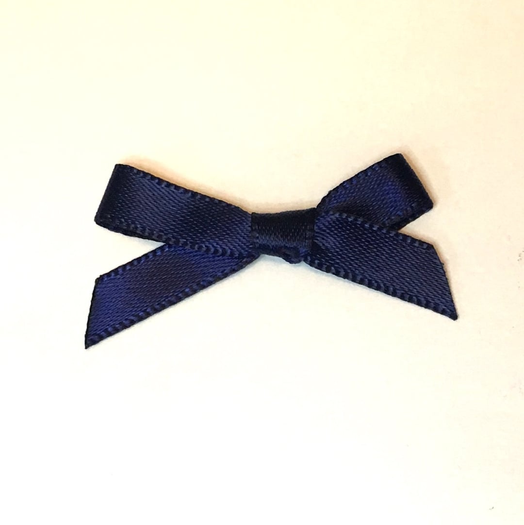 Navy Blue Satin Ribbon Bows: 20 Pre-tied Embellishments - Etsy