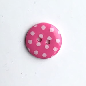 10, Hot Pink Spotty Buttons, Hot Pink Dotty Buttons, Hot Pink Polka Dot ...