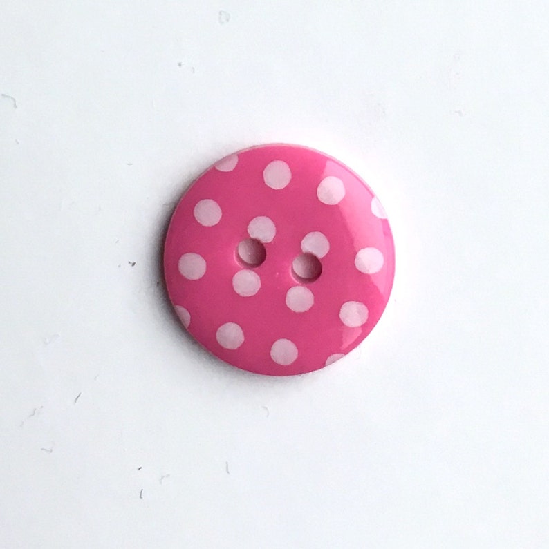 10 Hot Pink Spotty Buttons Hot Pink Dotty Buttons Hot Pink - Etsy