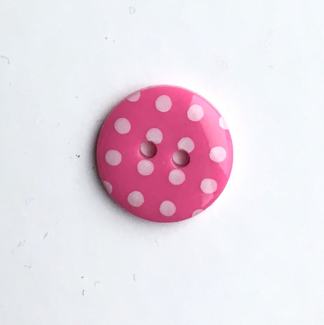 10 Hot Pink Spotty Buttons Hot Pink Dotty Buttons Hot Pink - Etsy