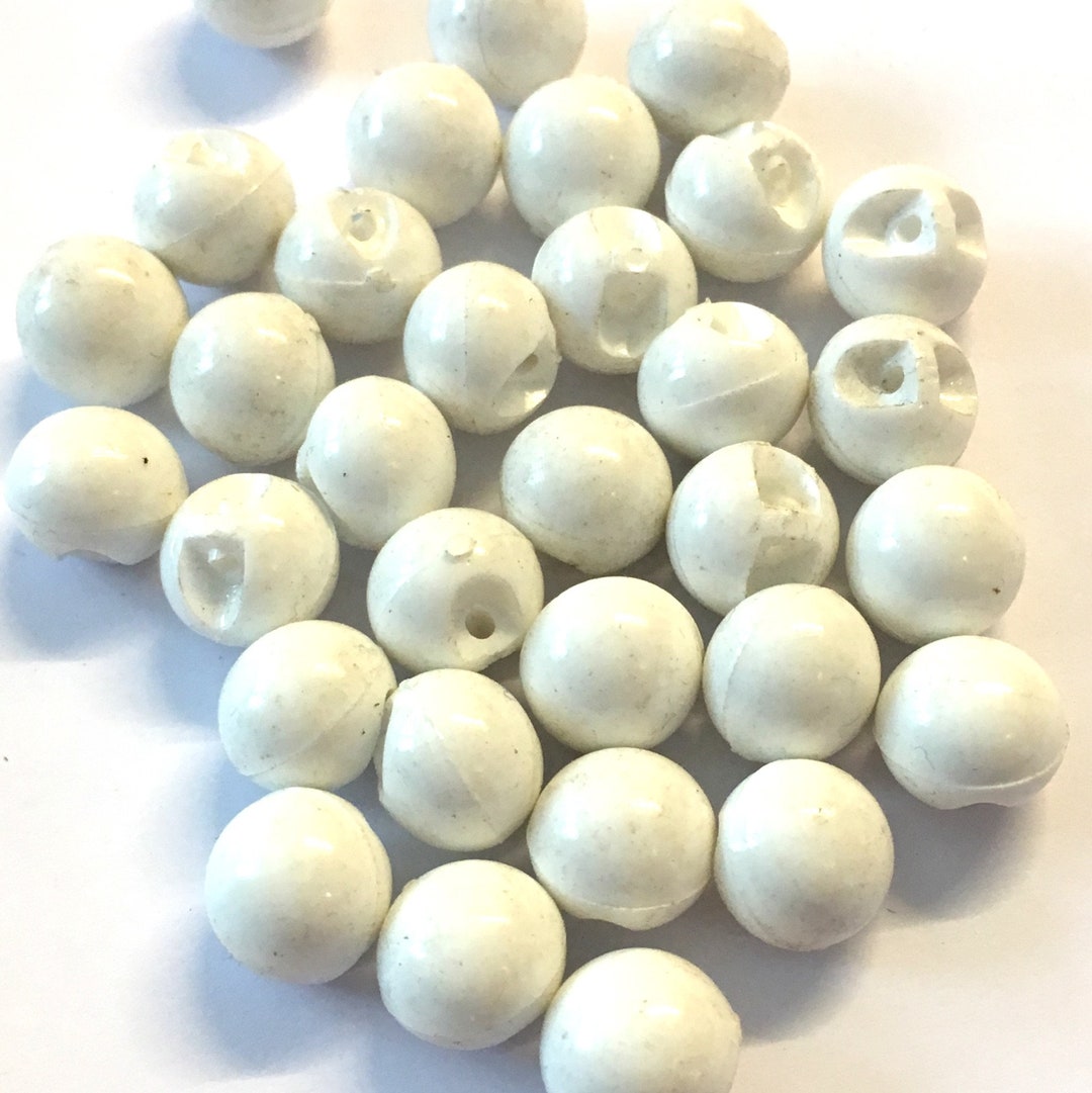 Shiny White Resin Buttons: 12mm Full Ball Shank Buttons (10) - Etsy