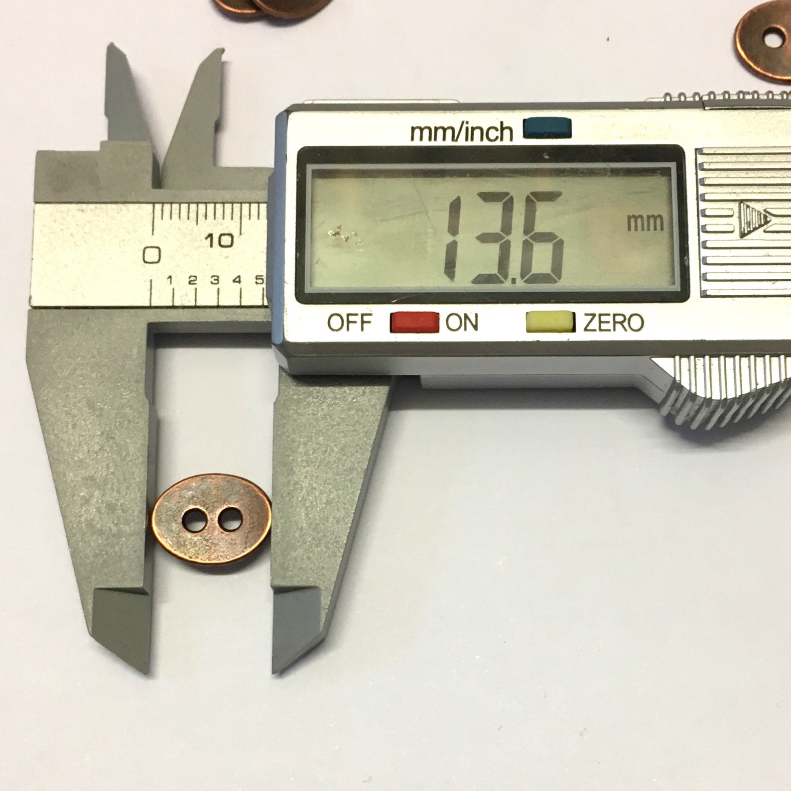 10, Copper Metal Buttons, Oval Copper Buttons, Antique Copper Metal ...