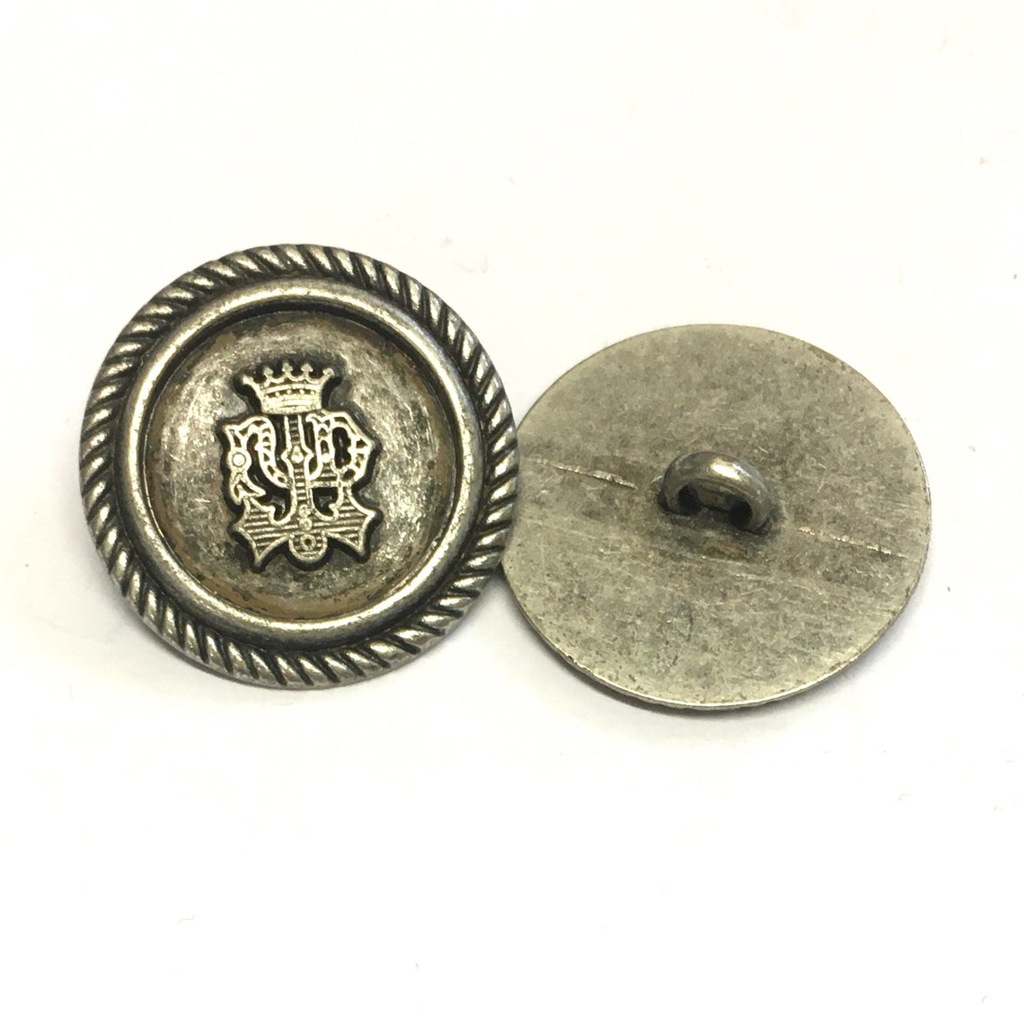 2pcs Aged Silver Crest Buttons: Rare Metal Blazer Buttons (23mm) - Etsy