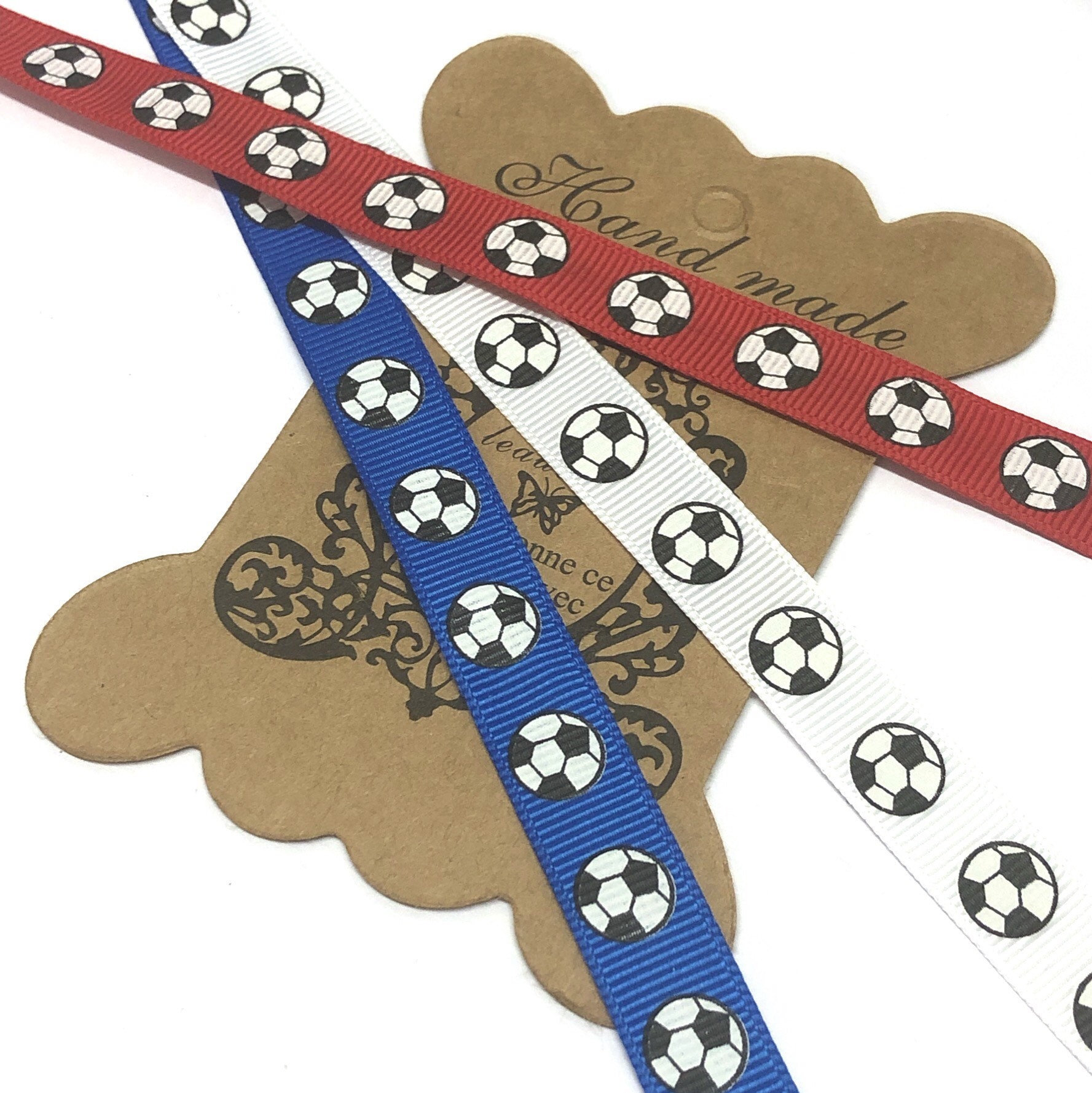 5M football ribbon football ribbon 12mm grosgrain ribbon | Etsy