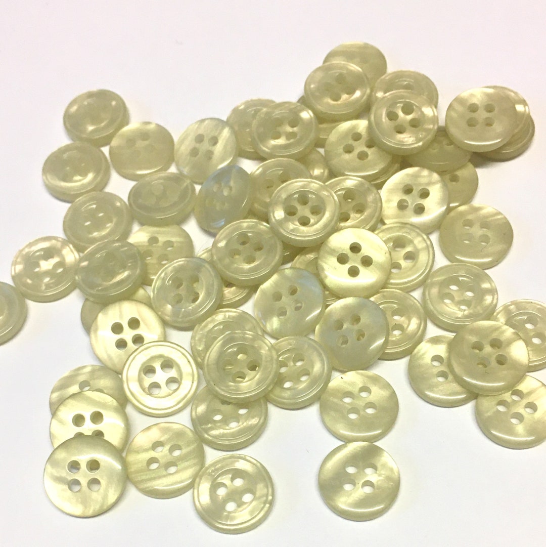 10pcs Opalescent Ivory Resin Buttons: 11.5mm Sewing & Craft Buttons - Etsy