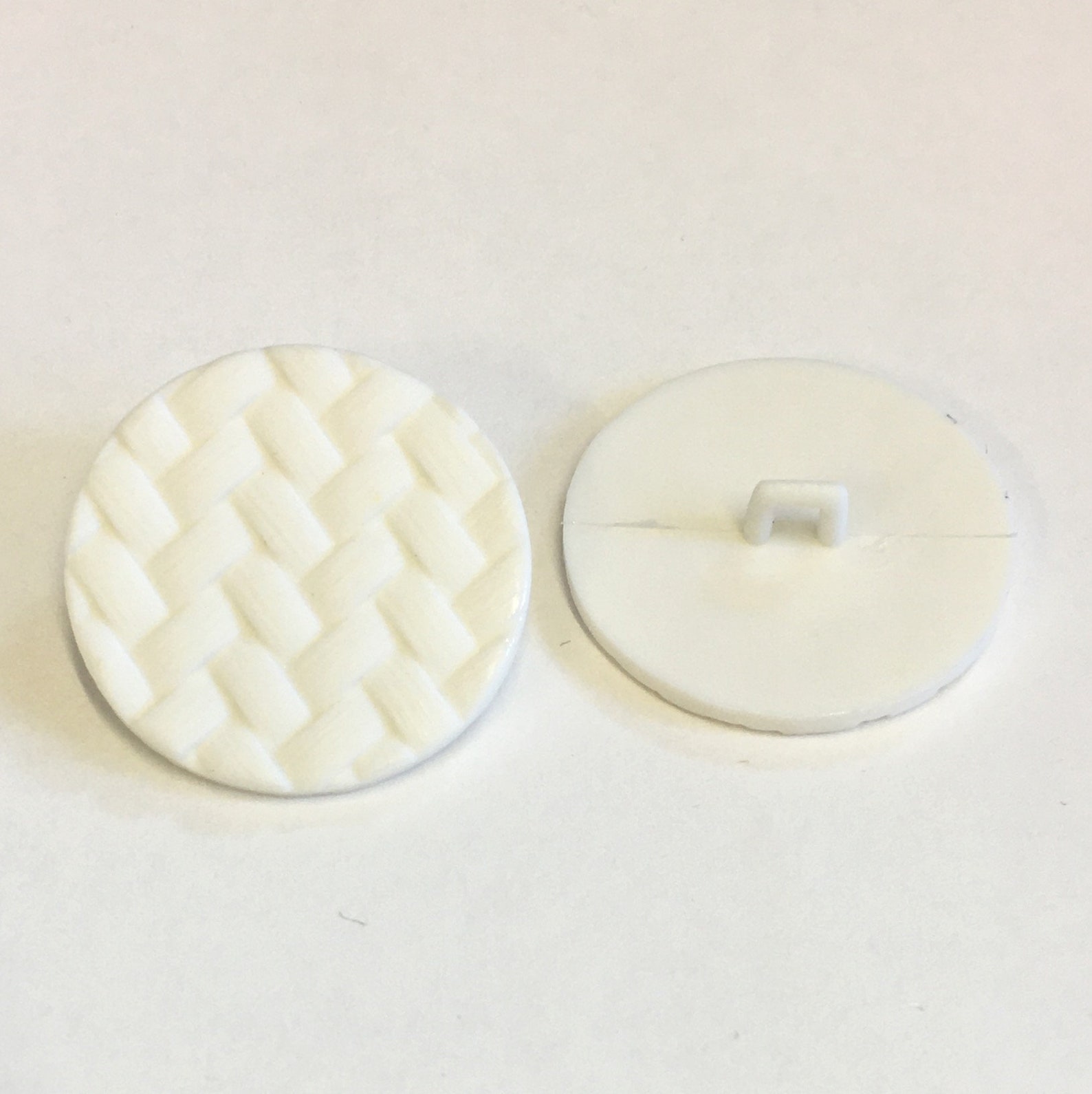 10 X 27.5mm Large White Shank Buttons White Basketweave - Etsy
