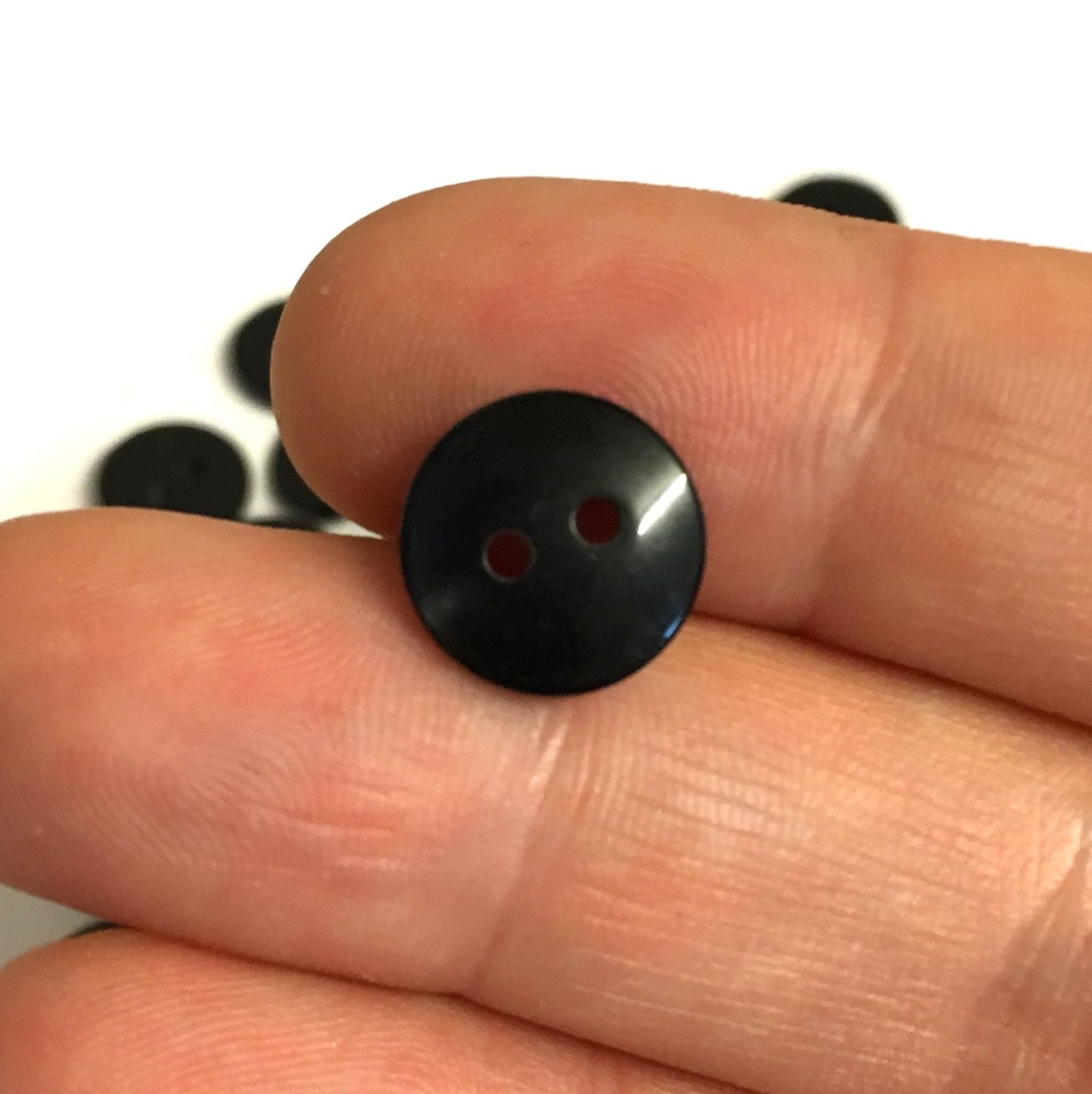 20 black buttons 11mm black buttons black shiny buttons | Etsy